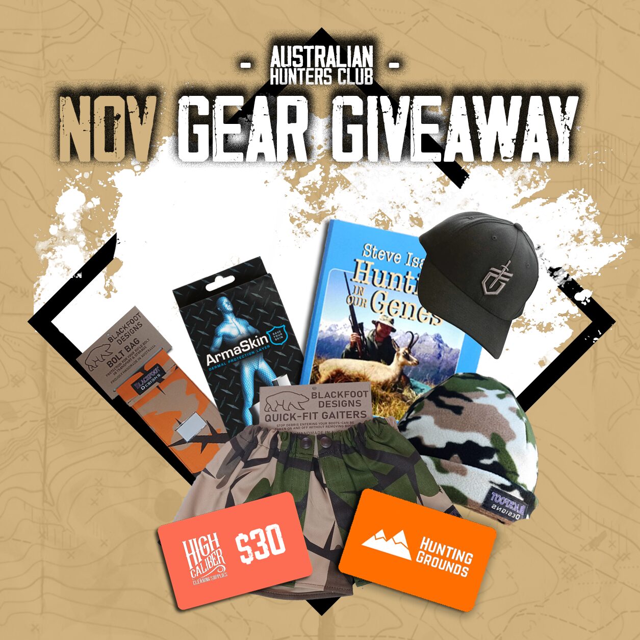 November 2024 Hunting Gear Giveaway - Hunting Trips Australia