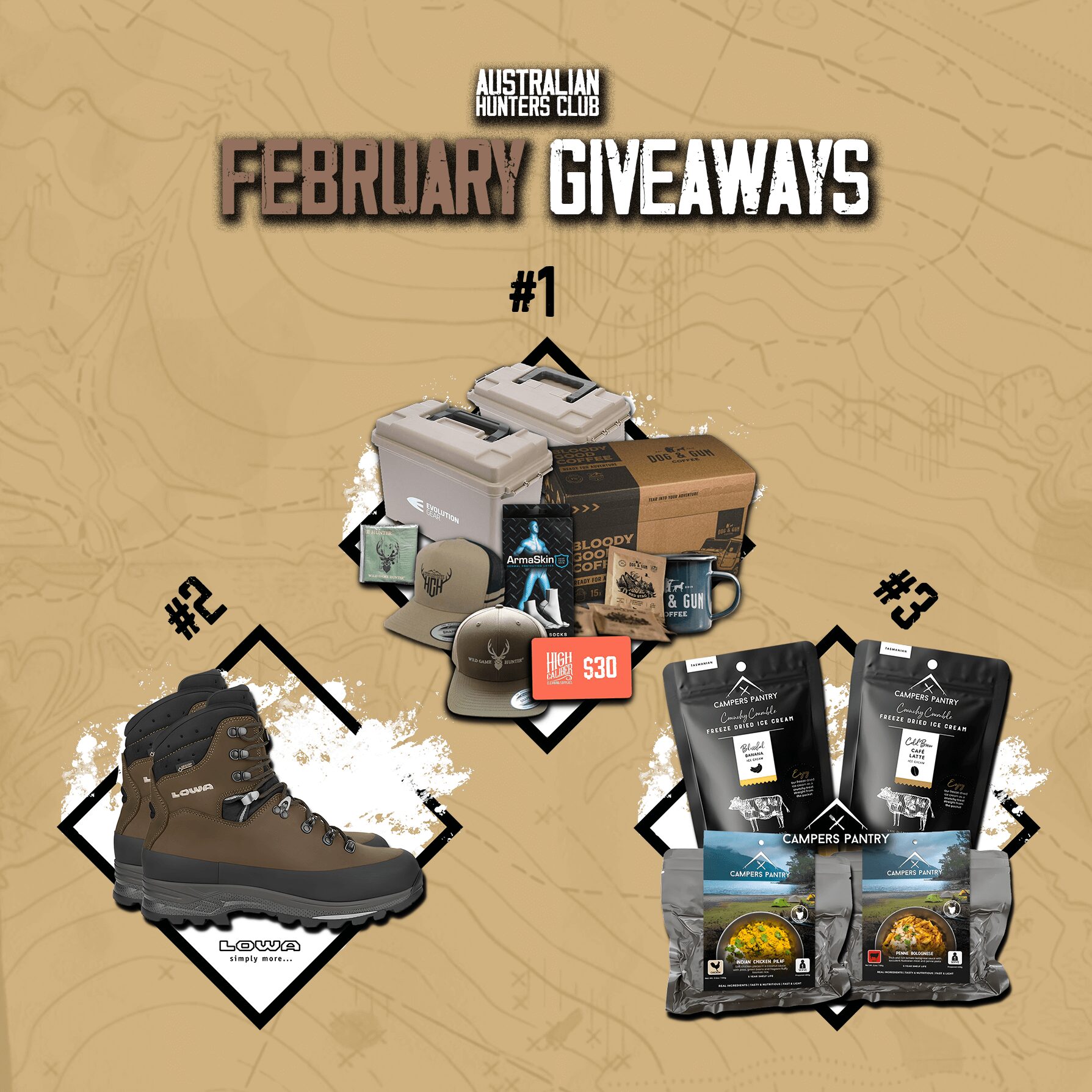 February 2025 Hunting Product Giveaways - Hunting Trips Australia